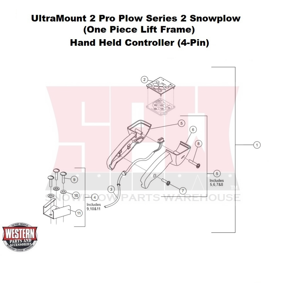 UltraMount 2 Pro Plow Series 2 Controller - Hand Held (4-Pin ...