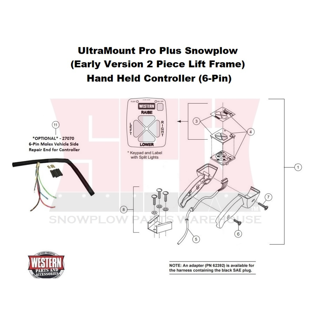 UltraMount Pro Plus (Non Fleet Flex) Plow Controller Hand Held (6-Pin ...