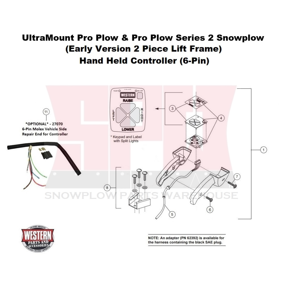 UltraMount Pro Plow & Pro Plow Series 2 Controller - Hand Held (6-Pin ...
