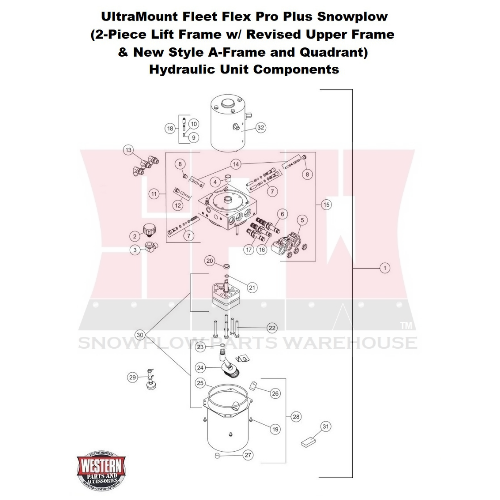 UltraMount Fleet Flex Pro Plus Plow Hydraulic Unit Components ...