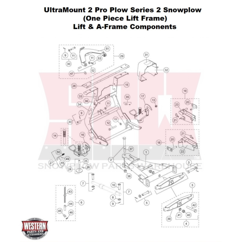 UltraMount 2 Pro Plow Series 2 Lift Frame & A-Frame Components ...