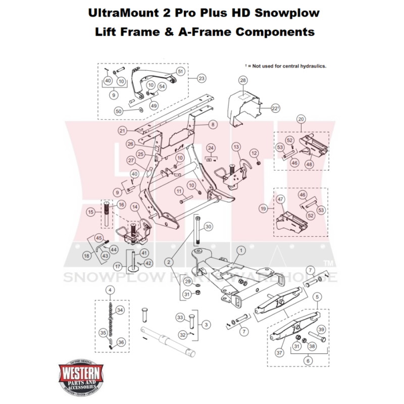 UltraMount 2 Pro Plus HD Plow Lift Frame & A-Frame Components ...