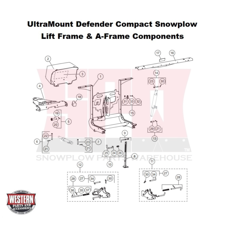 UltraMount Defender Compact Plow Lift Frame And A-Frame Components ...