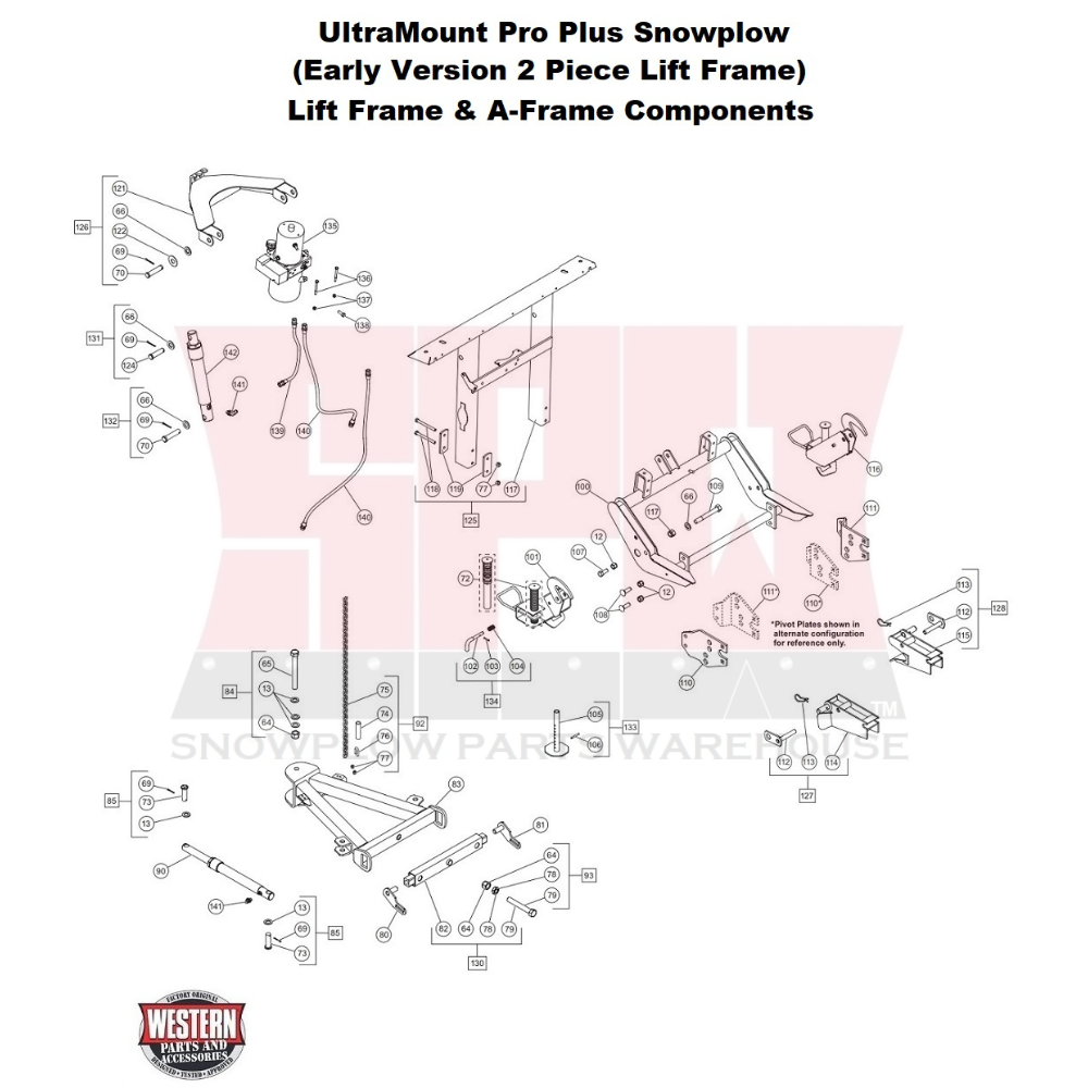 UltraMount Pro Plus Lift Frame & A-Frame Components | Snowplow Parts ...
