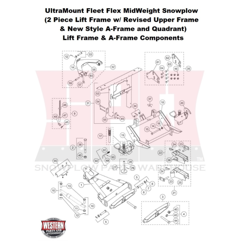 UltraMount Fleet Flex MidWeight Plow Lift Frame & A-Frame Components ...