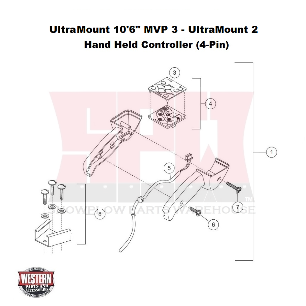 UltraMount 2 MVP 3 10’ 6” Controller, Hand Held (4-Pin) | Snowplow ...