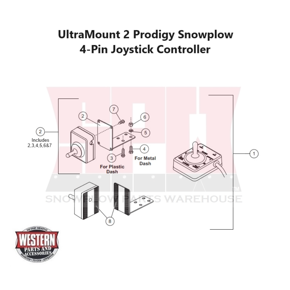 UltraMount Prodigy Controller, Joystick (4-Pin) | Snowplow Parts Warehouse