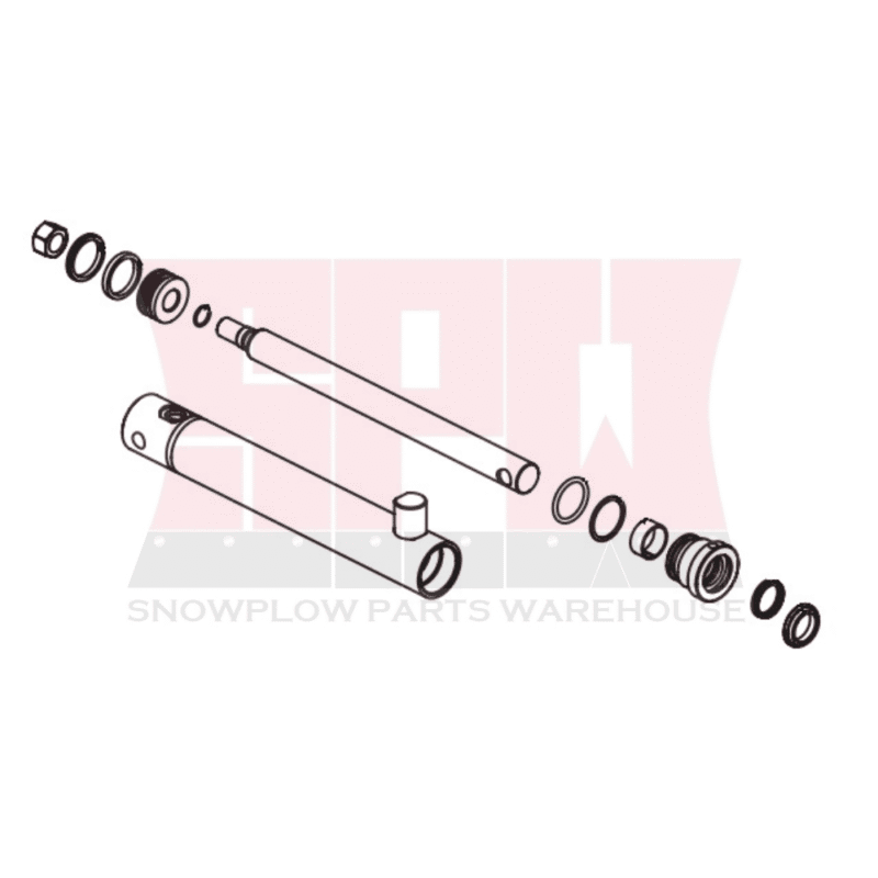 77427 ANGLE RAM ASSEMBLY 1-1/2 X 12 DA | Snowplow Parts Warehouse