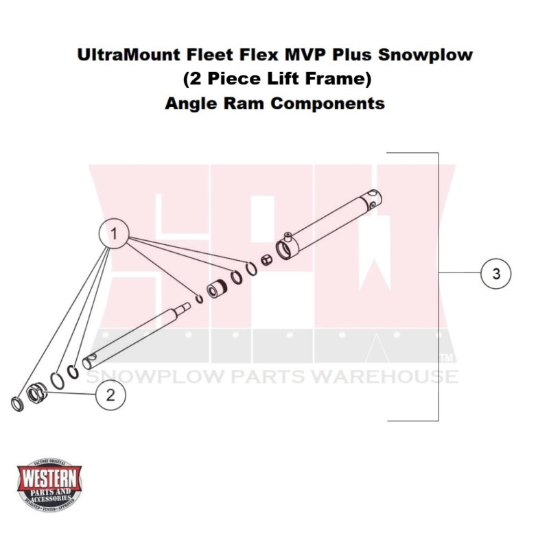UltraMount Fleet Flex MVP Plus Angle Ram Assembly | Snowplow Parts ...
