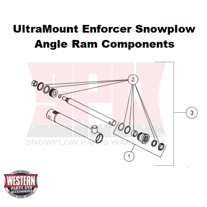 UltraMount 2 Enforcer Angle Ram Assembly | Snowplow Parts Warehouse