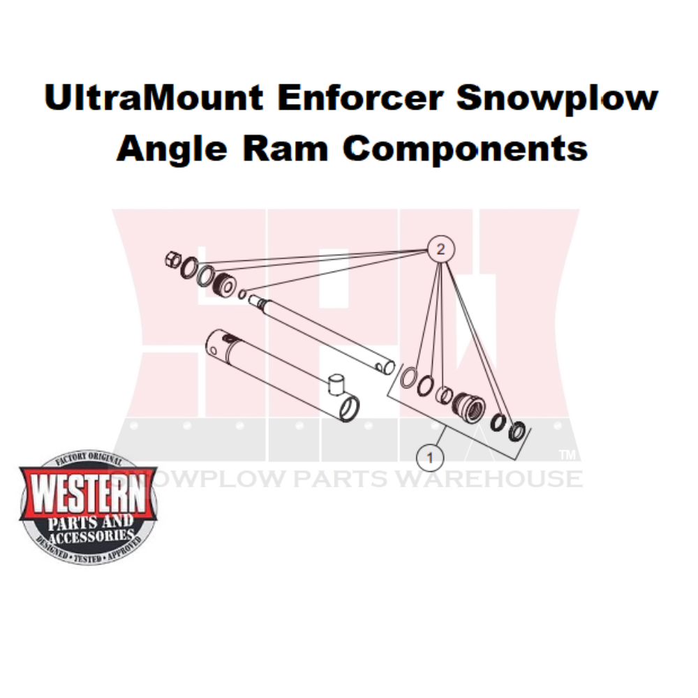 UltraMount 2 Enforcer Angle Ram Assembly | Snowplow Parts Warehouse