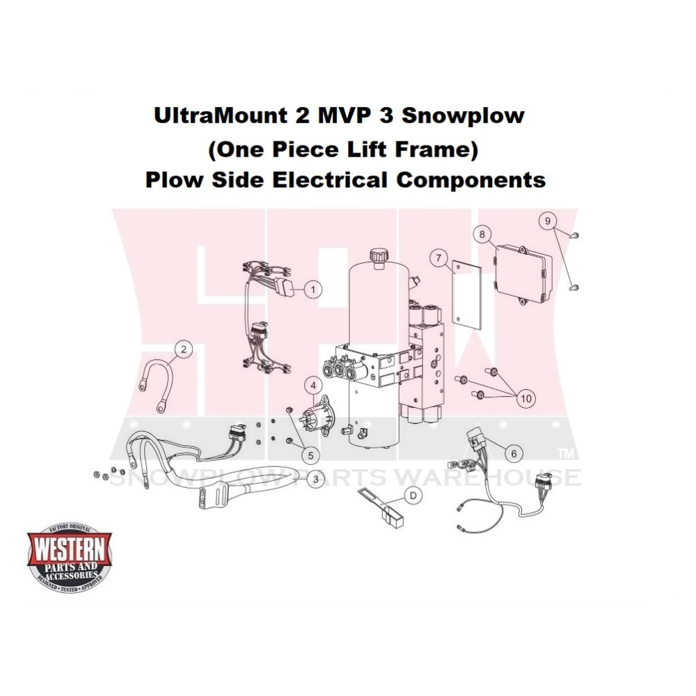 UltraMount 2 MVP 3 Electrical Components - Plow Side | Snowplow Parts ...