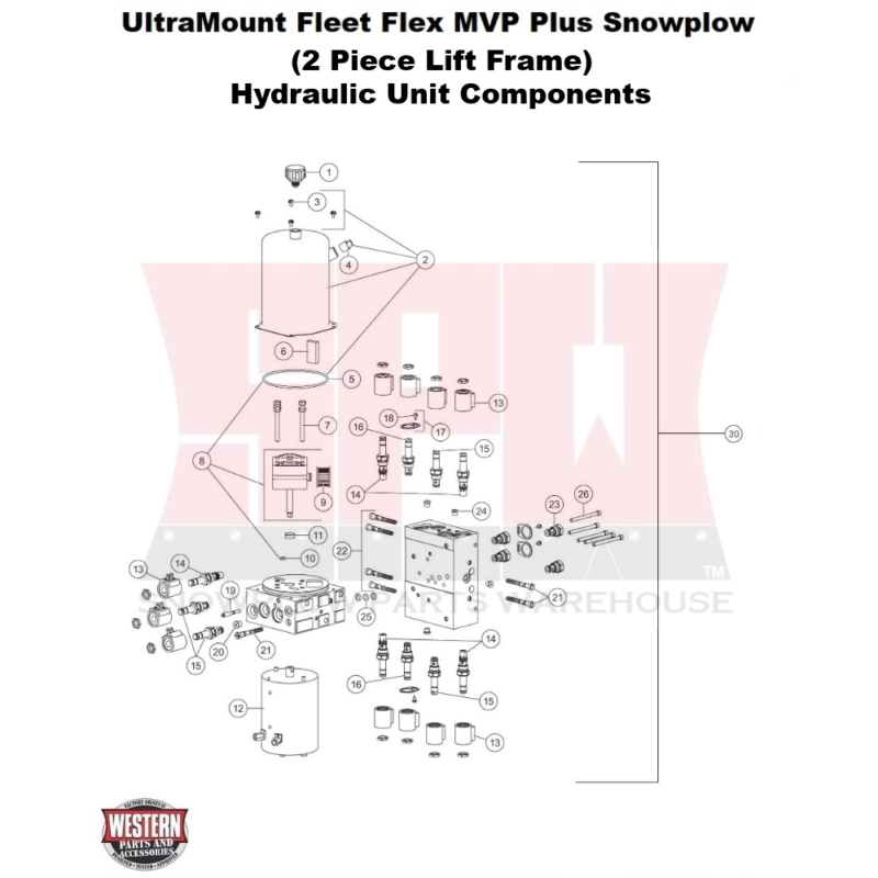 UltraMount Fleet Flex MVP Plus Hydraulic Unit Components | Snowplow ...