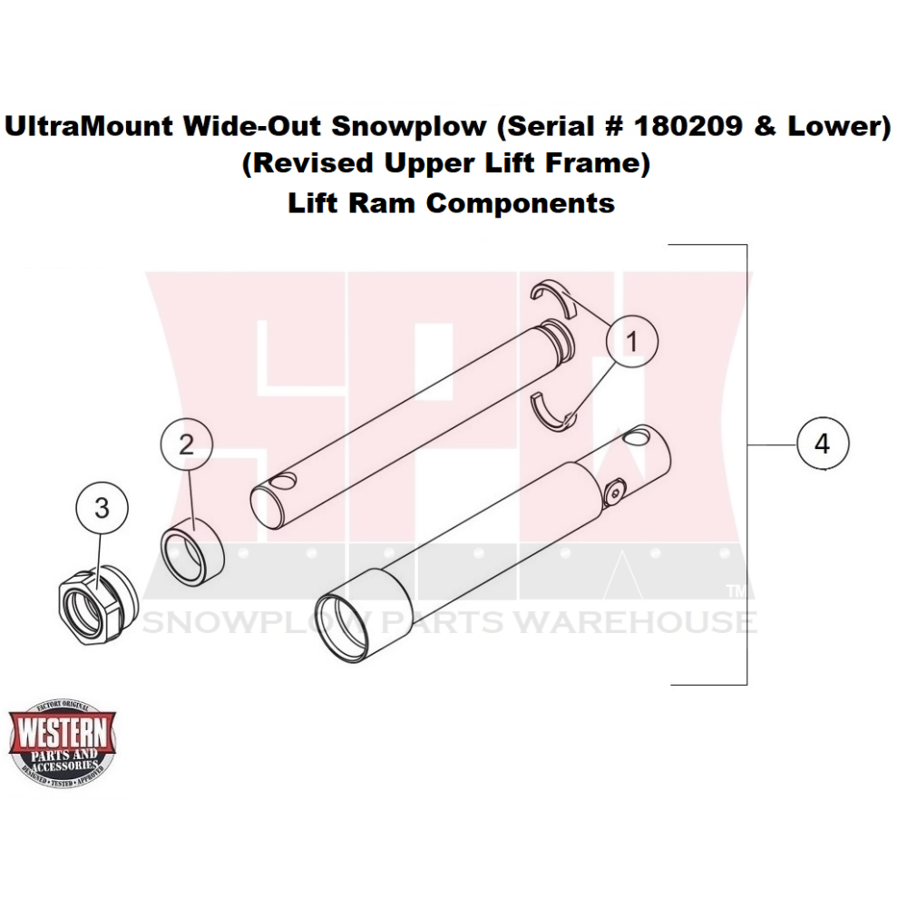 UltraMount Wide-Out Serial # 180209 & Lower (Revised) Lift Ram Assembly ...