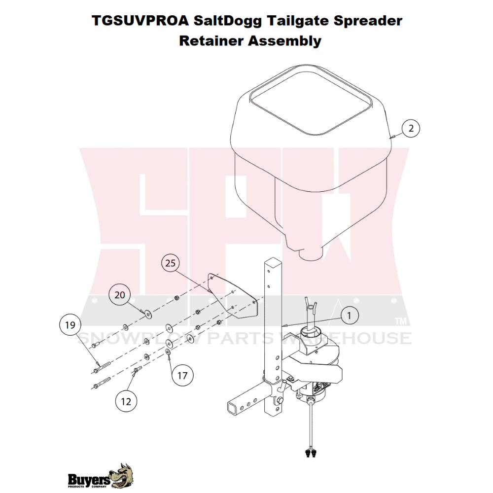 TGSUVPROA SALTDOGG RETAINER ASSEMBLY | Snowplow Parts Warehouse