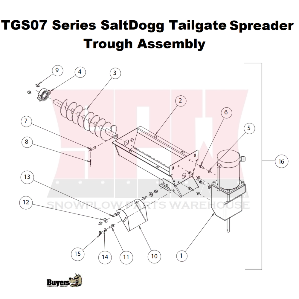 TGS07 Buyers Series Trough Assembly | Snowplow Parts Warehouse
