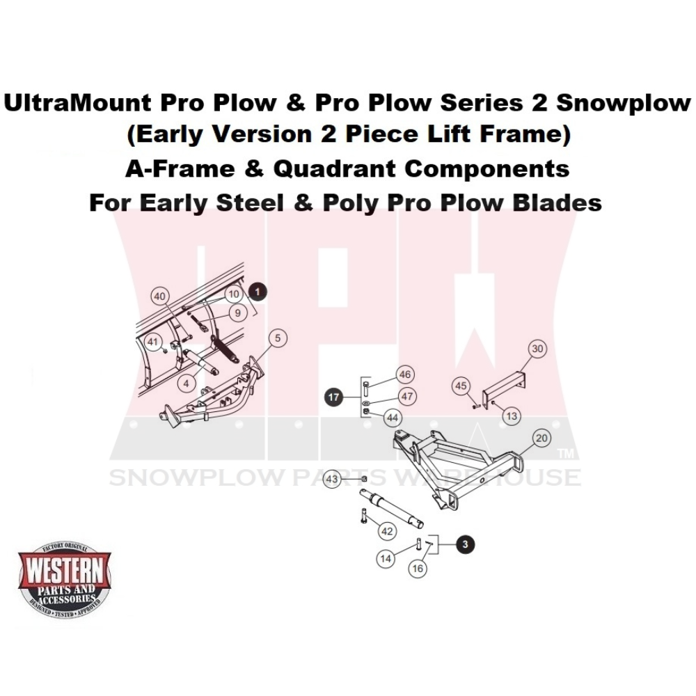 UltraMount Pro Plow & Pro Plow Series 2 Snowplow Early Version A-Frame ...