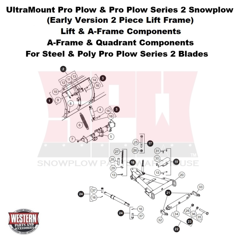 UltraMount Pro Plow & Pro Plow Series 2 Snowplow With Series 2 A-Frame ...