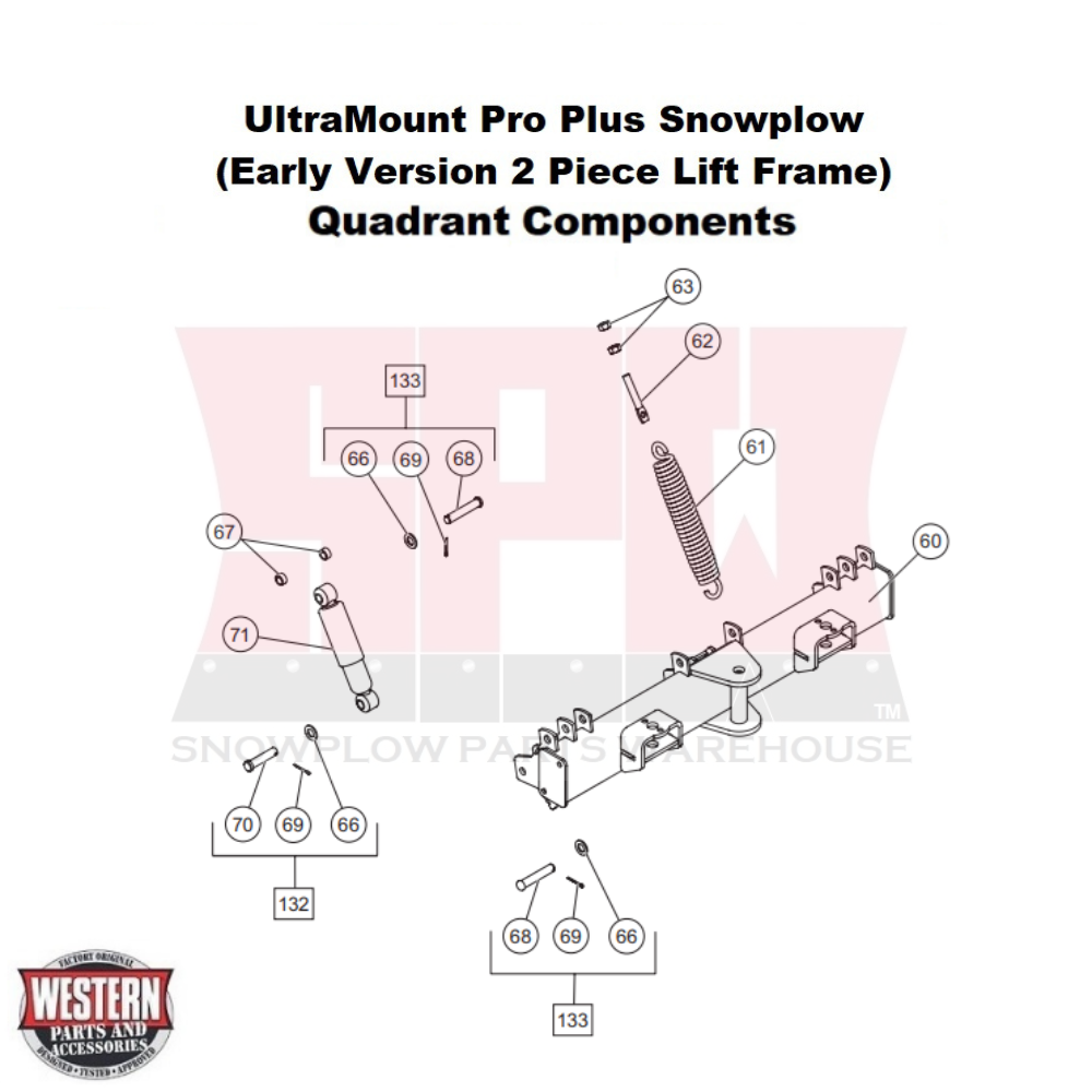 UltraMount Pro Plus (Non Fleet Flex) Plow Quadrant Components ...